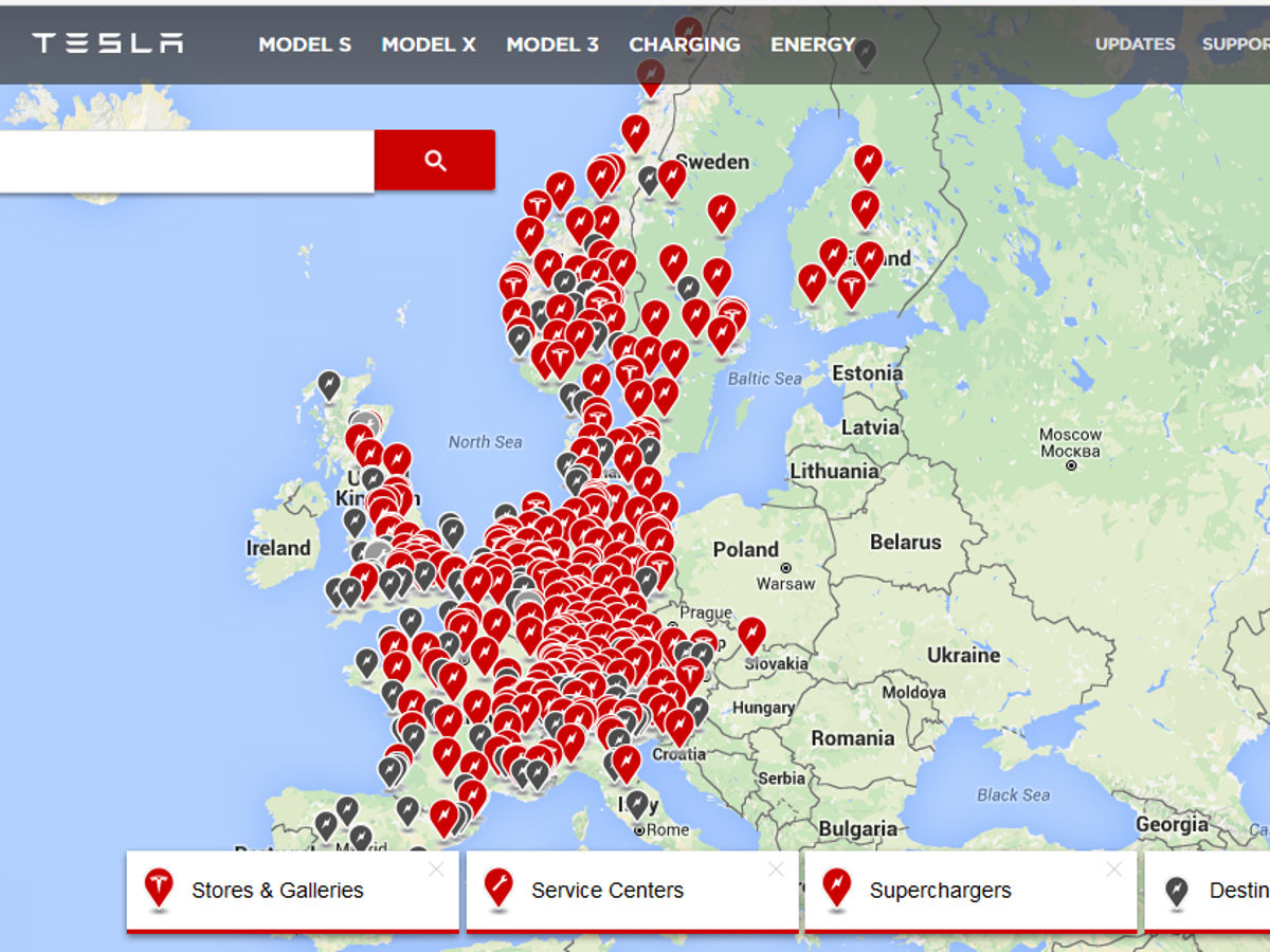 Tesla destination charging – nu i halva Europa - Elbilen
